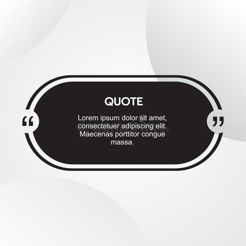 Quotes Frame Template Minimalist Design Stock Vector - Illustration of ...