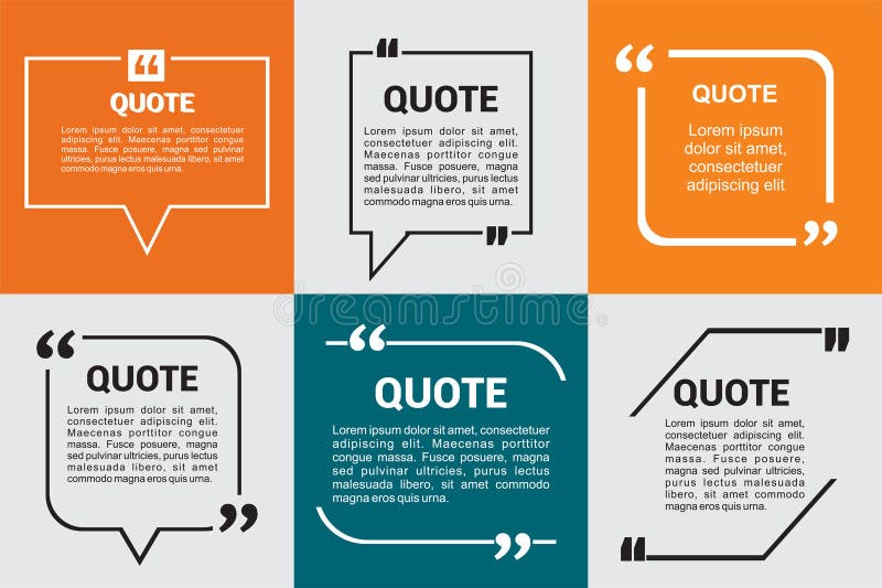 Quotes Frame Template Minimalist Design Stock Vector - Illustration of ...