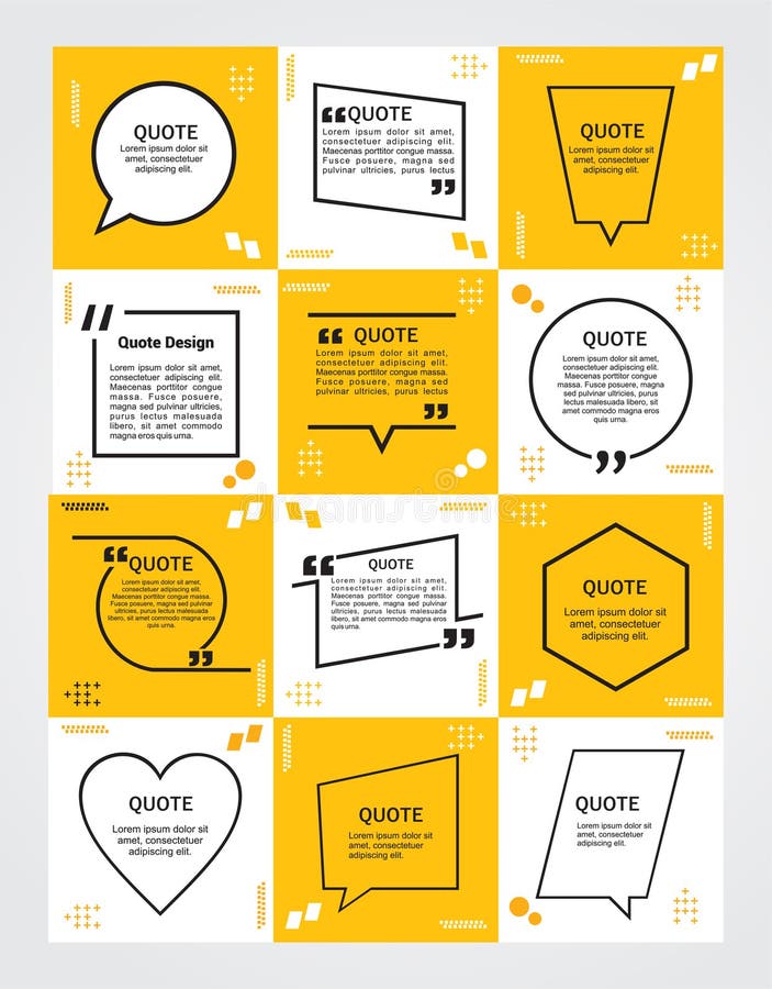 Quotes Frame Template Minimalist Design Stock Vector - Illustration of ...