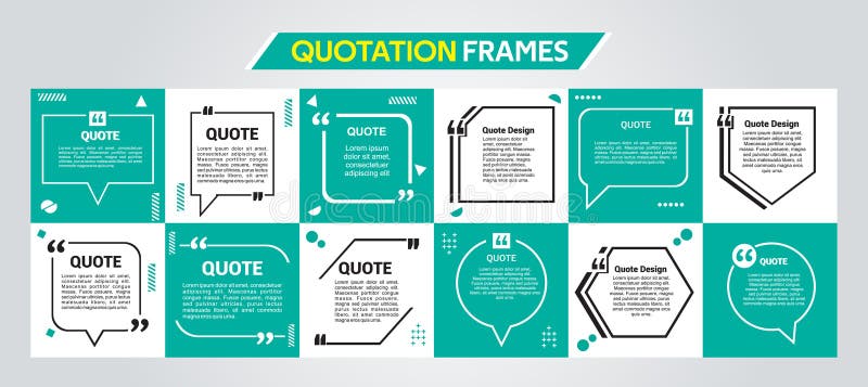 Quotes Frame Template Minimalist Design Stock Vector - Illustration of ...