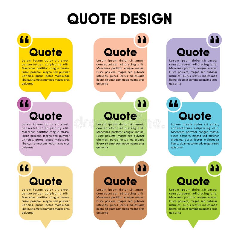 Quotes Frame Template Minimalist Design Stock Vector - Illustration of ...