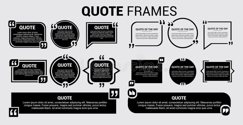 Quotes Frame Template Minimalist Design Stock Vector - Illustration of ...