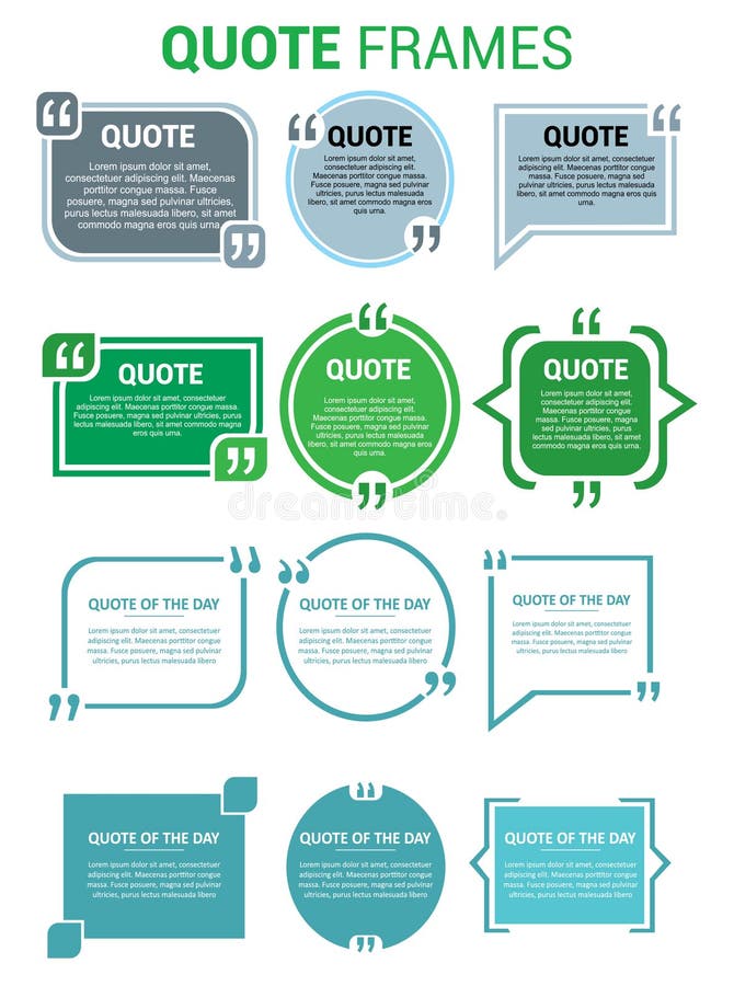 Quotes Frame Template Minimalist Design Stock Vector - Illustration of ...