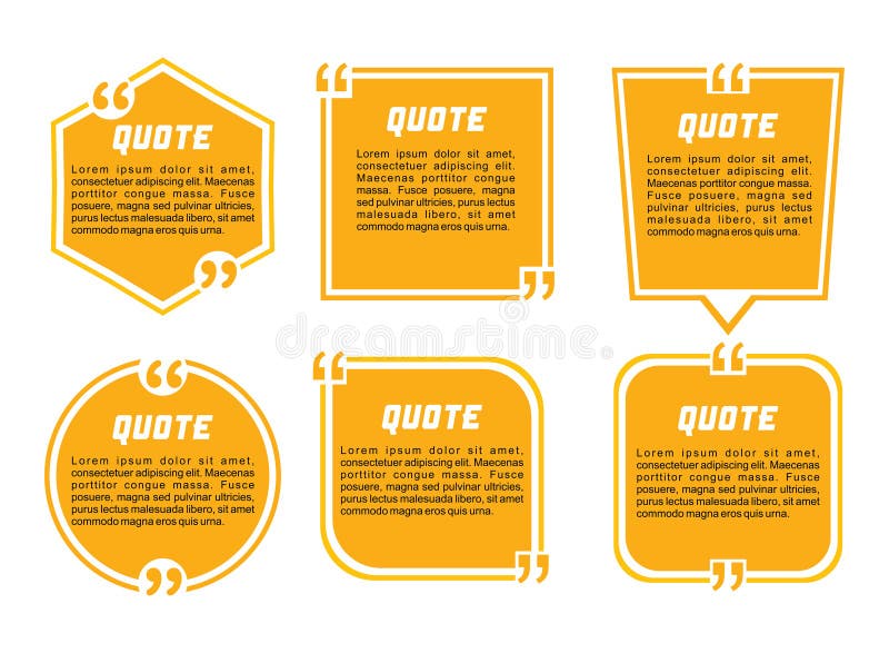 Quotes Frame Template Minimalist Design Stock Vector - Illustration of ...