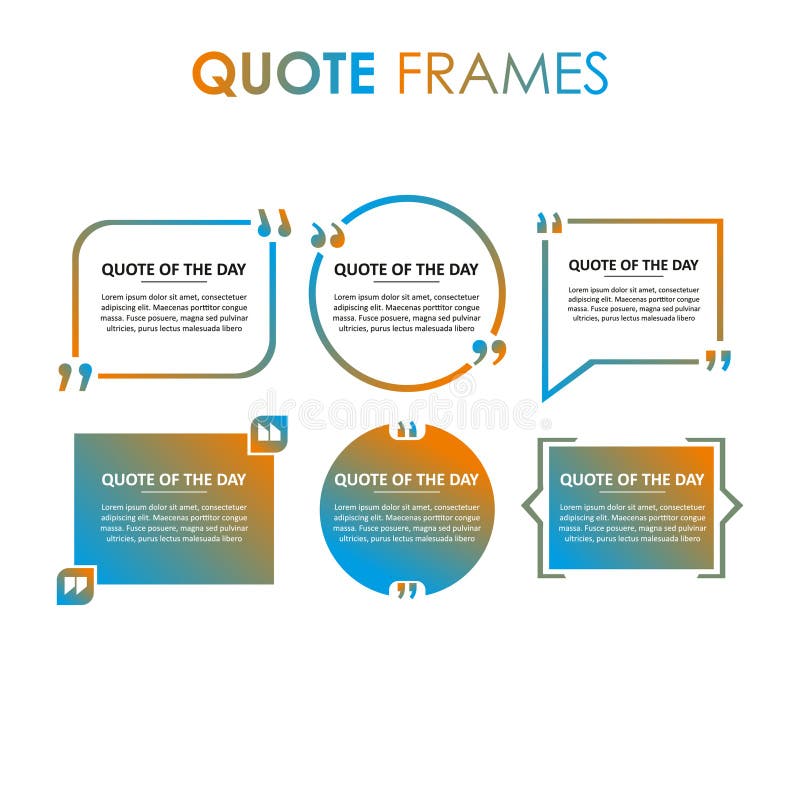 Quotes Frame Template Minimalist Design Stock Vector - Illustration of ...