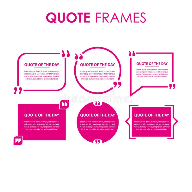 Quotes Frame Template Minimalist Design Stock Vector - Illustration of ...