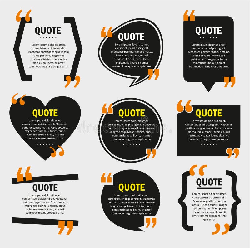 Quotes Frame Template Minimalist Design Stock Vector - Illustration of ...