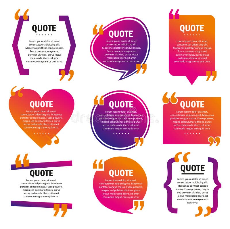 Quotes Frame Template Minimalist Design Stock Vector - Illustration of ...