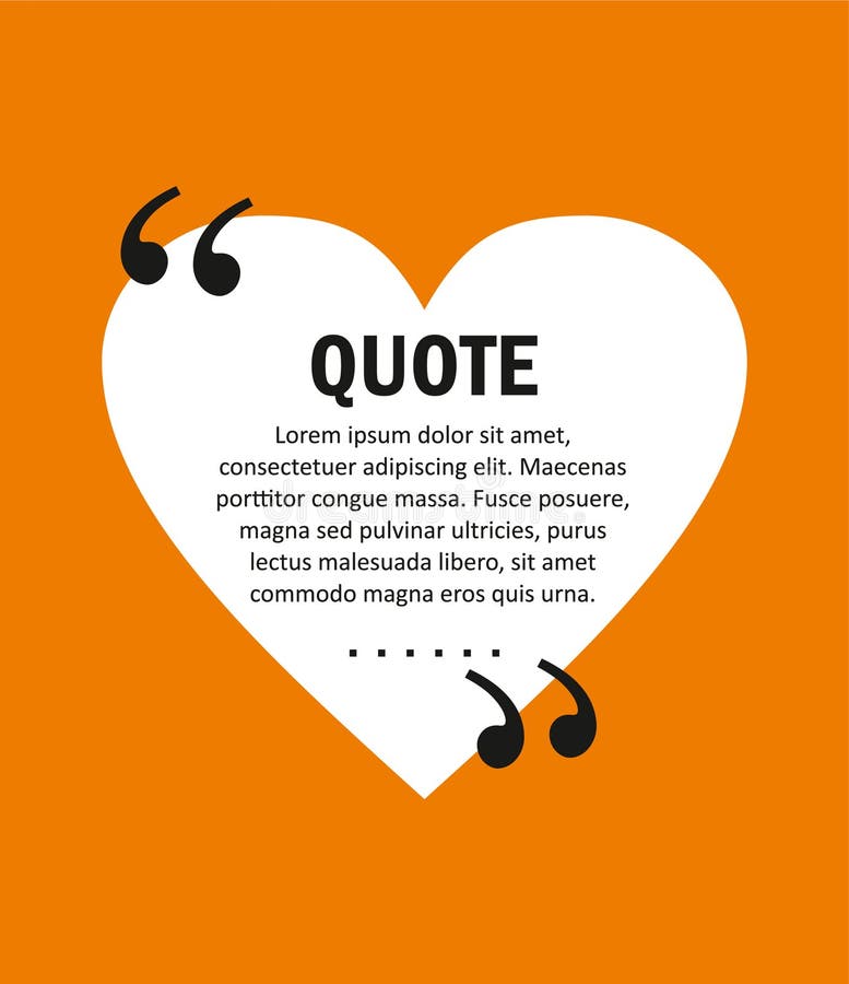 Quotes Frame Template Minimalist Design Stock Vector - Illustration of ...