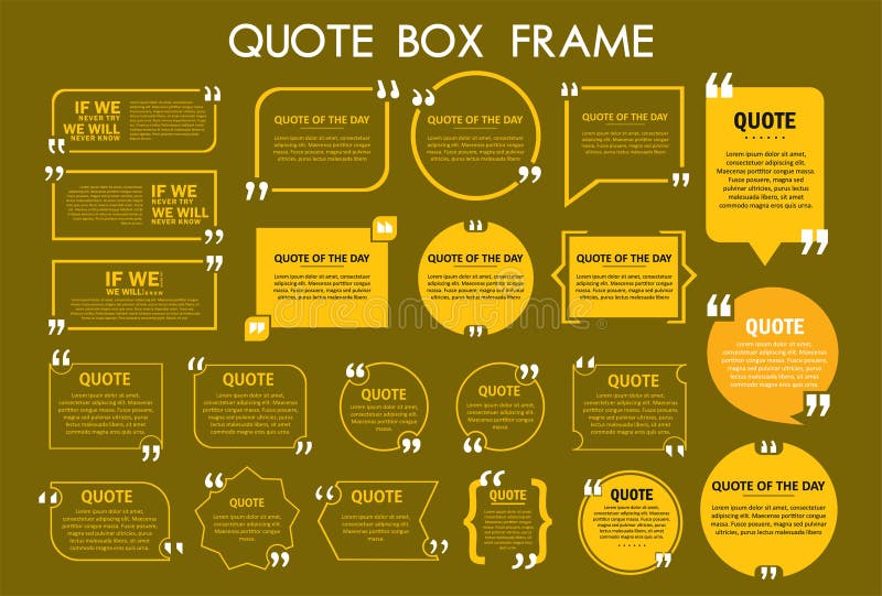 Quotes Frame Template Minimalist Design Stock Vector - Illustration of ...