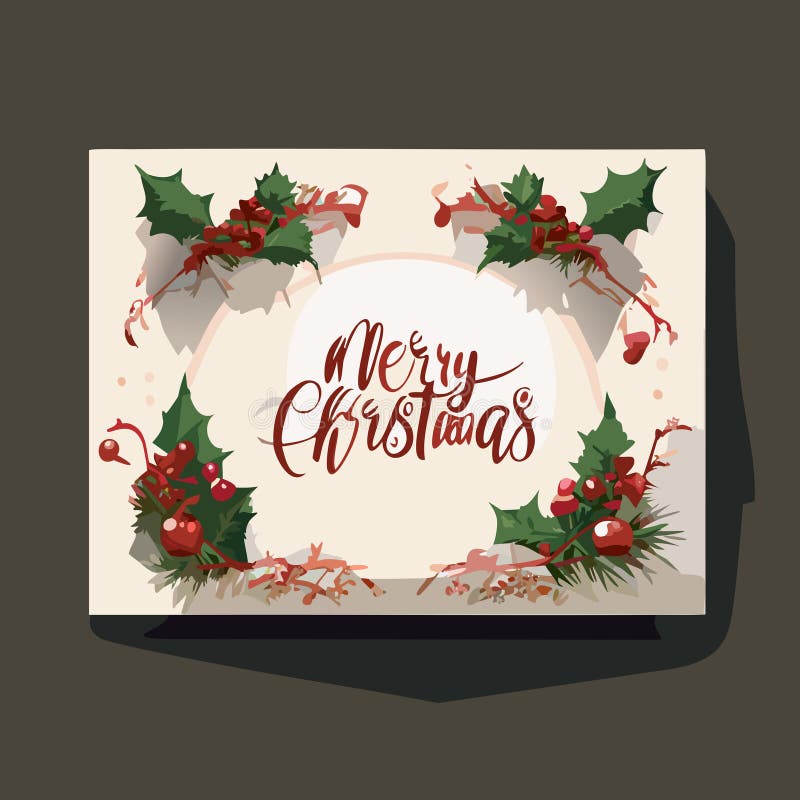 Christmas Card. Card Congratulating the Christmas Holidays. December ...