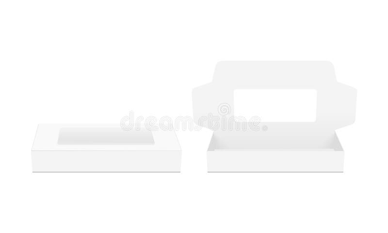 Rectangular Box with Flip Lid and Hidden Stenciled Pattern Die Cut ...