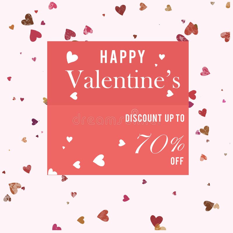 Valentine Discount Promotion Template Sales Ideas Suitable for Social ...