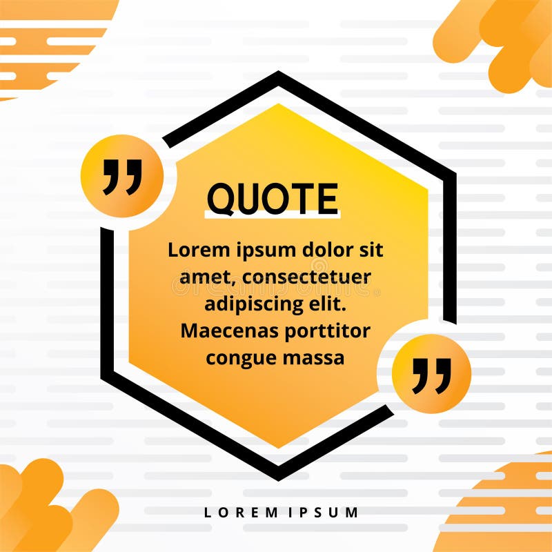 Quotes Frame Template Minimalist Design Stock Vector - Illustration of ...