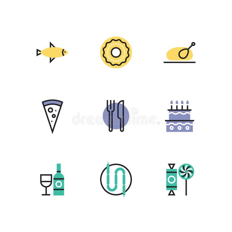 Flat Icon Design Templates stock vector. Illustration of project ...