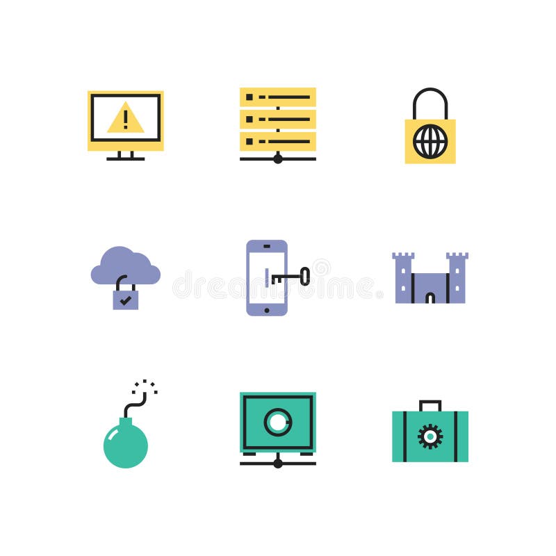 Flat Icon Design Templates stock illustration. Illustration of print ...