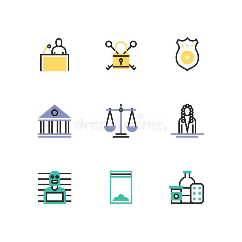 Flat Icon Design Templates stock illustration. Illustration of project ...