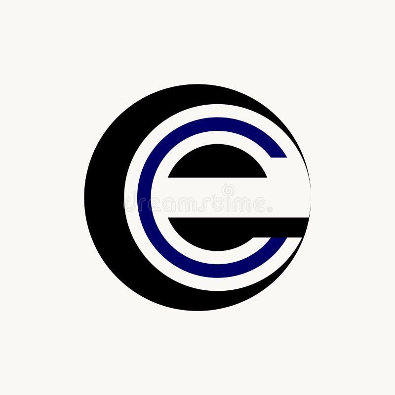 Unique Initial Letter CE or EC Font Circle. Related To Monogram ...