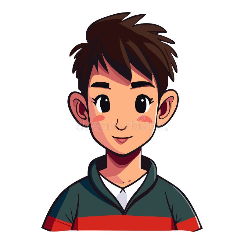 A Man with a Very Sweet Face Stock Vector - Illustration of cheerful ...