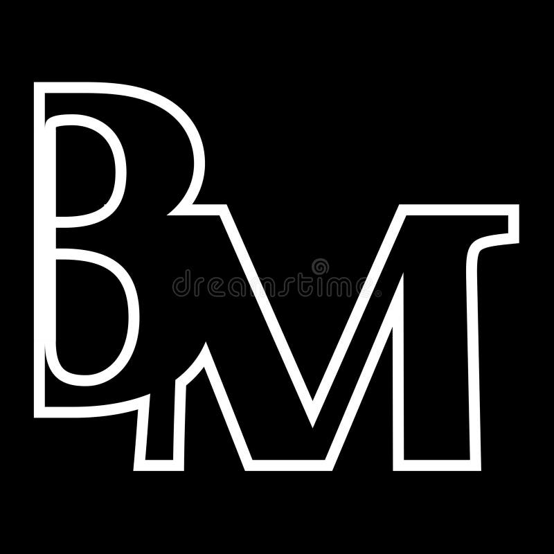 BM Letter Branding Logo Design with a Leaf.. Stock Vector ...