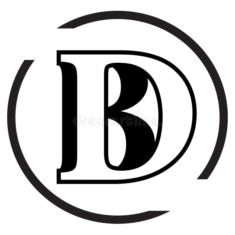 BD Letter Branding Logo Design with a Leaf.. Stock Vector ...