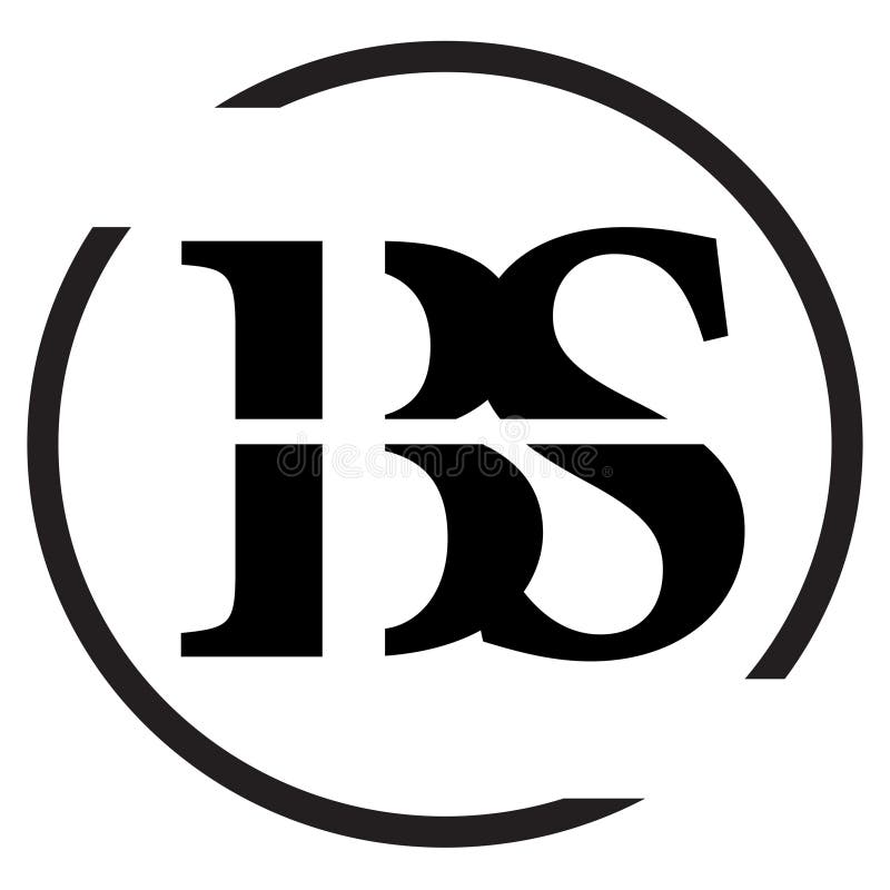 BS Letter Branding Logo Design with a Leaf.. Stock Vector ...