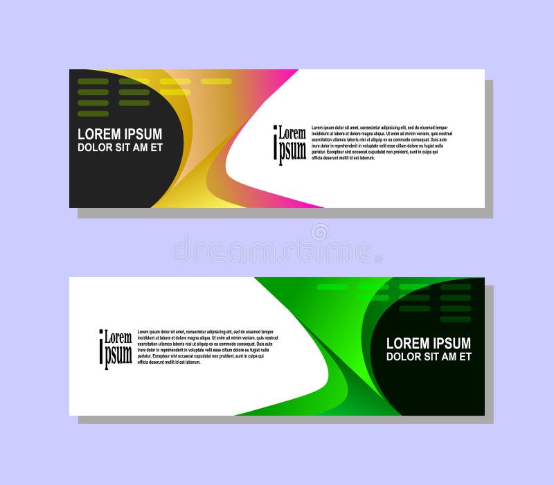 Banner Templates. Bright Modern Abstract Design Stock Vector ...