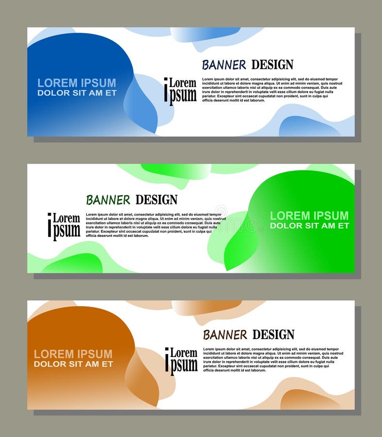 Abstract Geometric Banner Design with Vector Presentation Template ...