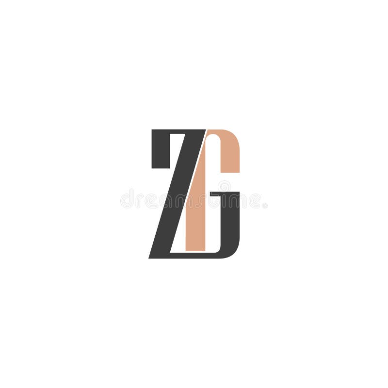Alphabet Initials Logo ZG, GZ, Z and G Stock Vector - Illustration of ...