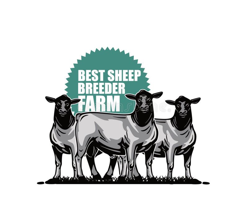 Suffolk Sheep Breeder Farm Logo, Stock Vector - Illustration of symbol ...