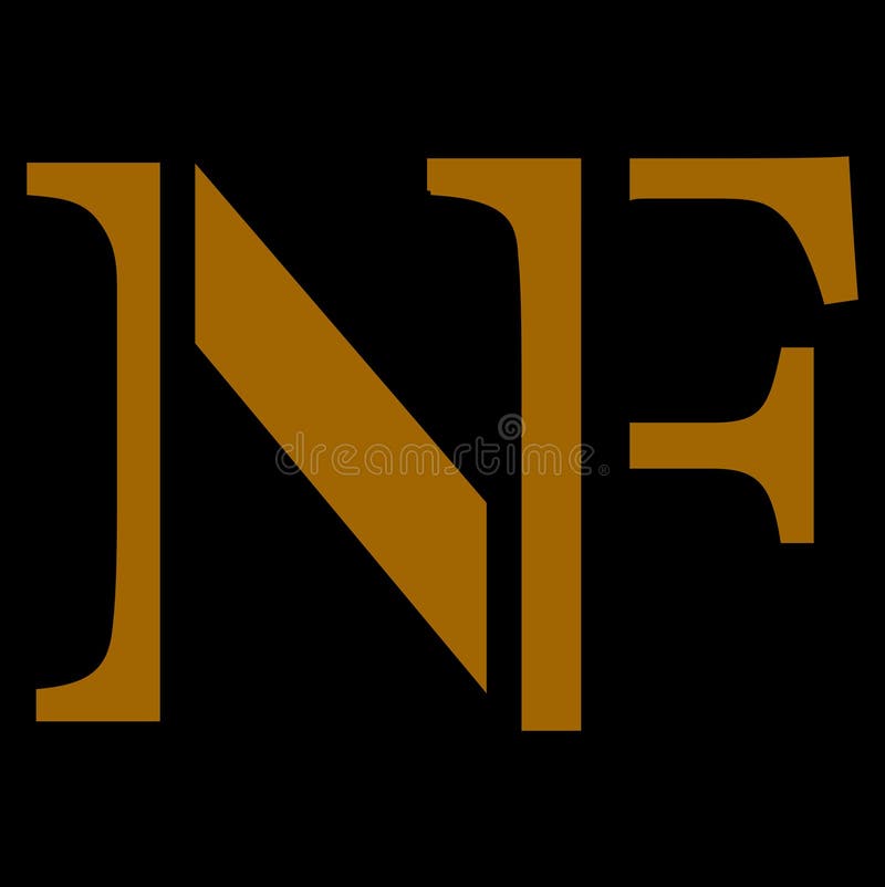 NF Letter Branding Logo Design with a Leaf.. Stock Vector ...