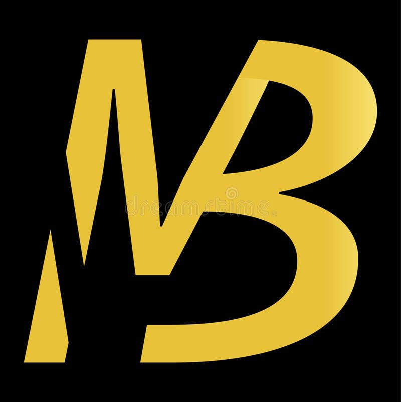 MB Letter Branding Logo Design with a Leaf Stock Vector - Illustration ...