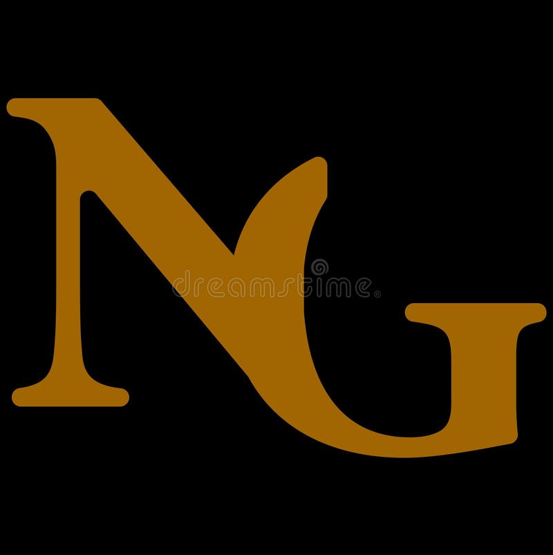 NG Letter Branding Logo Design with a Leaf.. Stock Vector ...