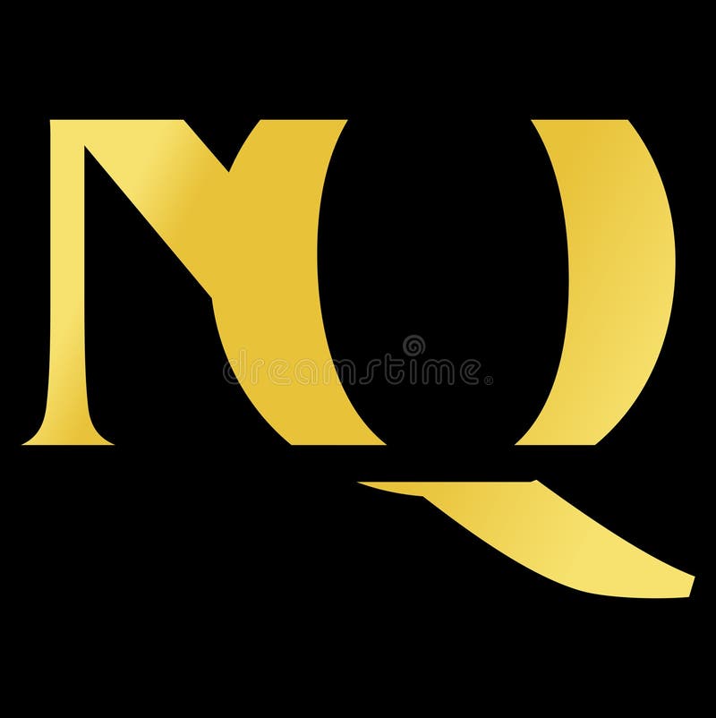 NQ Letter Branding Logo Design with a Leaf.. Stock Vector ...