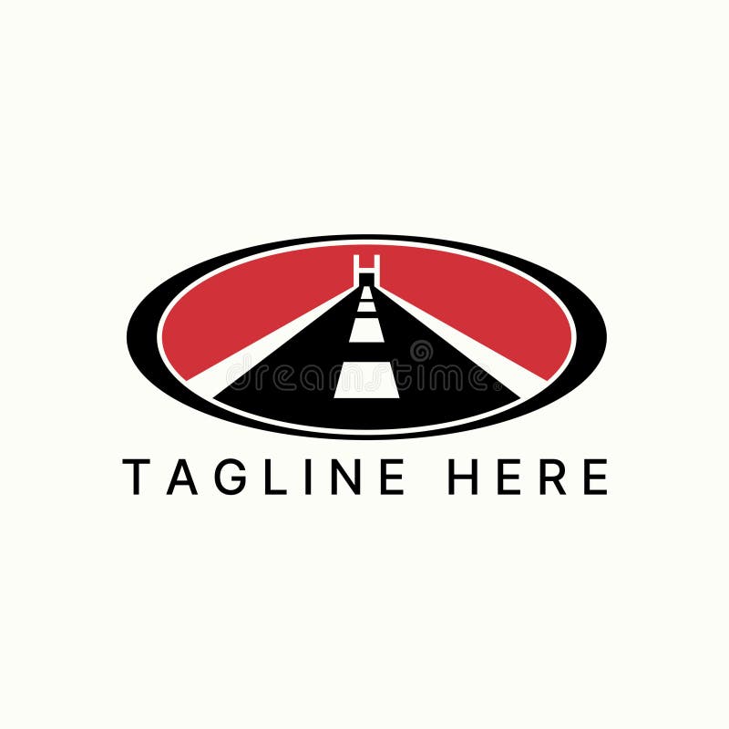 Road Ellipse Initial H Font Like Bridge. Related Straight Driving ...