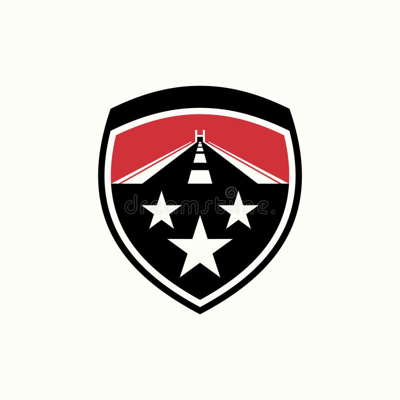 Road Shield Guard Letter H Font Like Bridge. Related To Driving Freeway ...