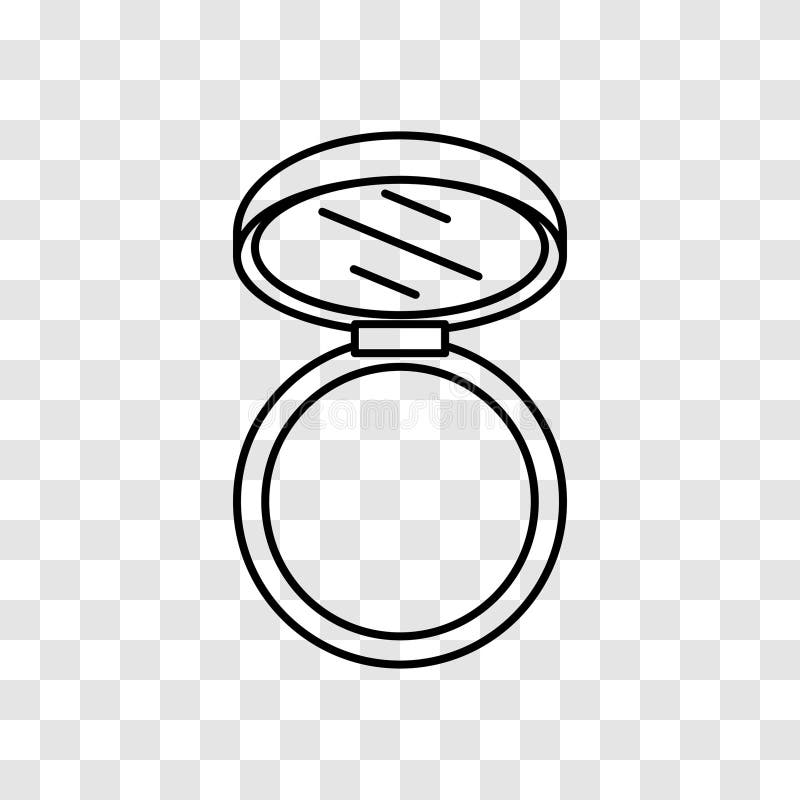 Face Compact Makeup Powder Line Icon Stock Vector - Illustration of ...