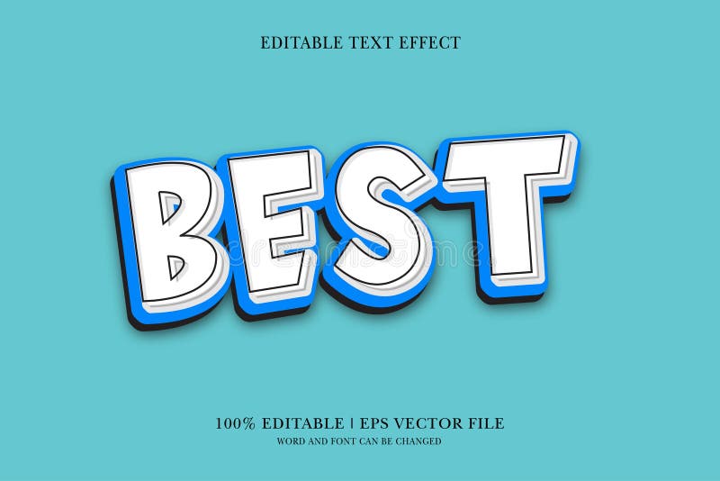 Best Editable Text Effect with 3d Vector Design Stock Vector ...