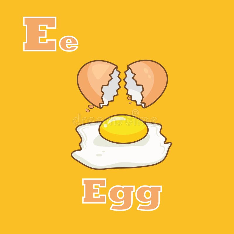 Egg flashcards alphabet stock vector. Illustration of english - 302722847