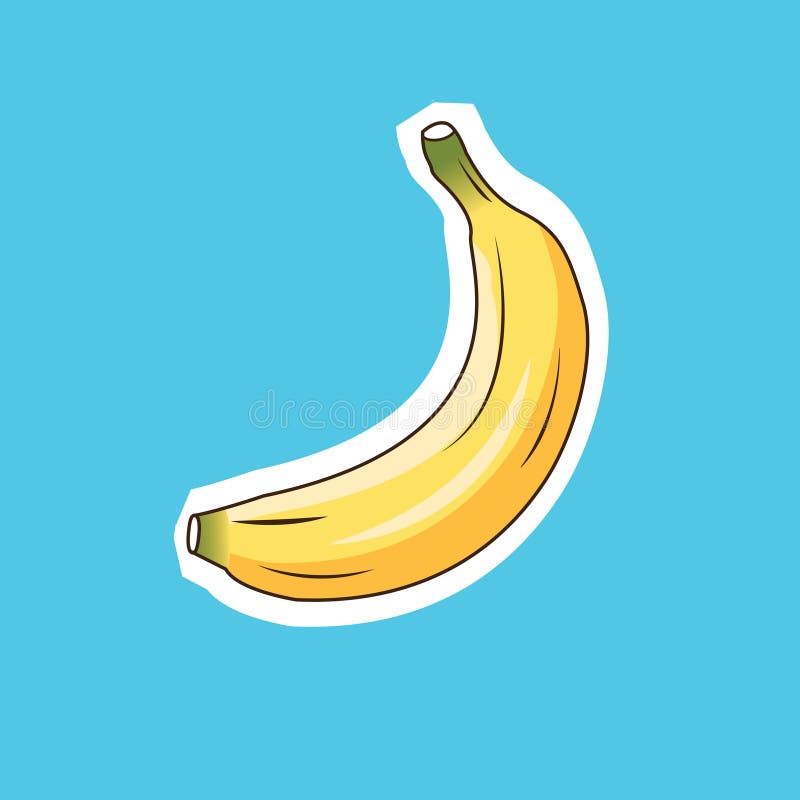 Banana fruit cool sticker stock vector. Illustration of humor - 302724879