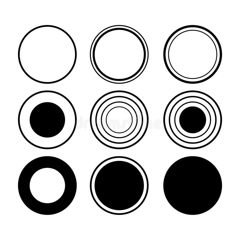Circle Silhouette stock vector. Illustration of square - 302824042