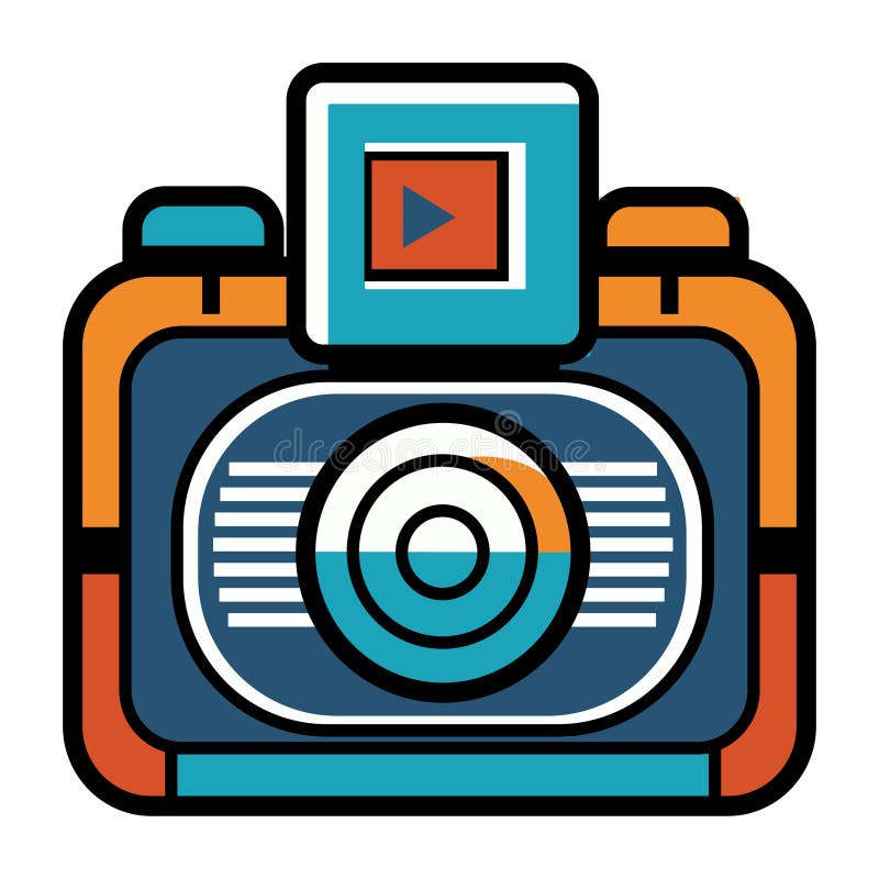 Modern Icon of Live Streaming Camera. Stock Vector - Illustration of ...