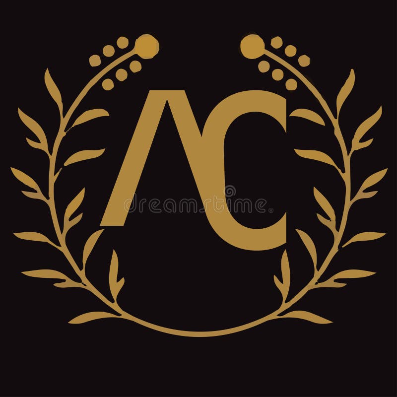 AC Letter Branding Logo Design with a Leaf.. Stock Vector ...