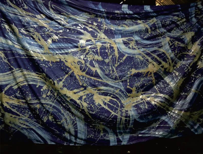 Beautiful Hand-written Batik in the Drying Process, Using the Natural ...