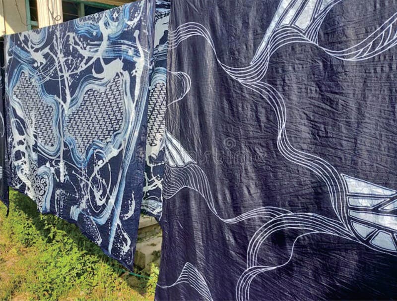 Making Indonesian Written Batik in the Drying Process Stock Image ...