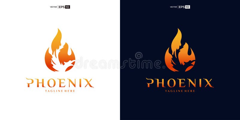 Phoenix Logo Flying Bird Abstract Design Inspiration. Eagle Falcon ...