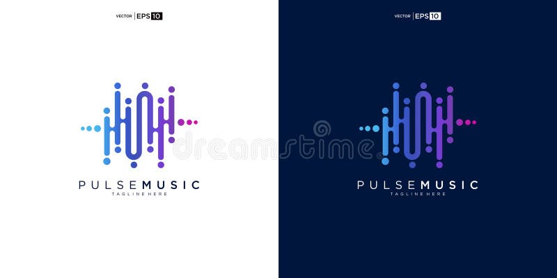 Pulse Music Player Logo Element. Logo Template Electronic Music ...