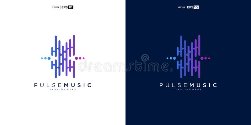 Pulse Music Player Logo Element. Logo Template Electronic Music ...