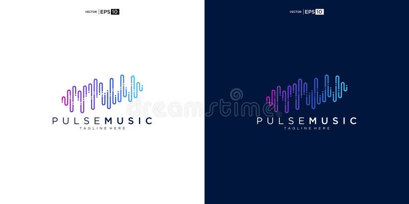 Pulse Music Player Logo Element. Logo Template Electronic Music ...