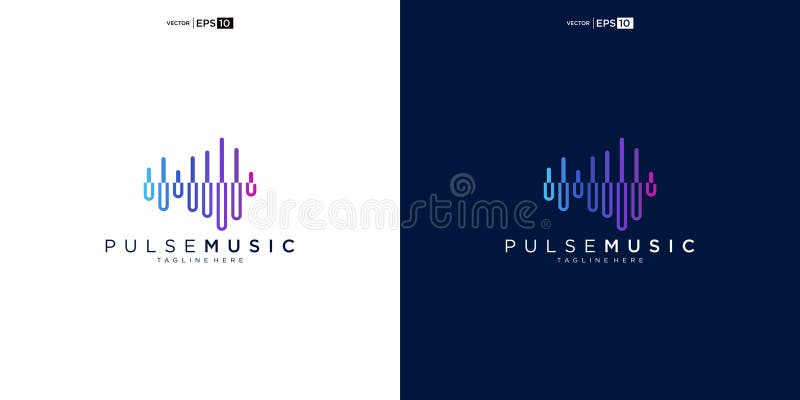 Pulse Music Player Logo Element. Logo Template Electronic Music ...